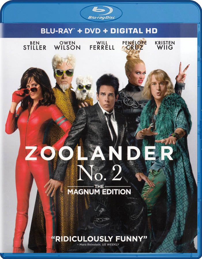 Zoolander No. 2 (The Magnum Edition) (Blu-ray + DVD + Digital) (Blu-ray) on Blu-Ray Movie