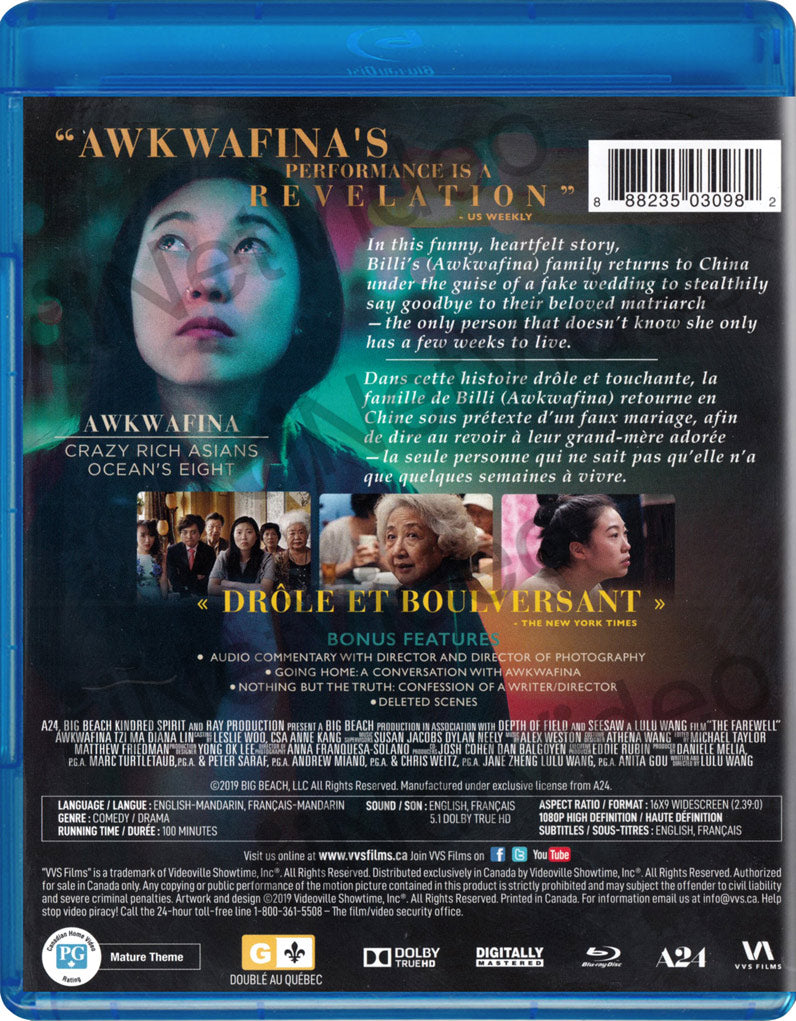 The Farewell (Blu-ray) (Bilingual) on Blu-Ray Movie