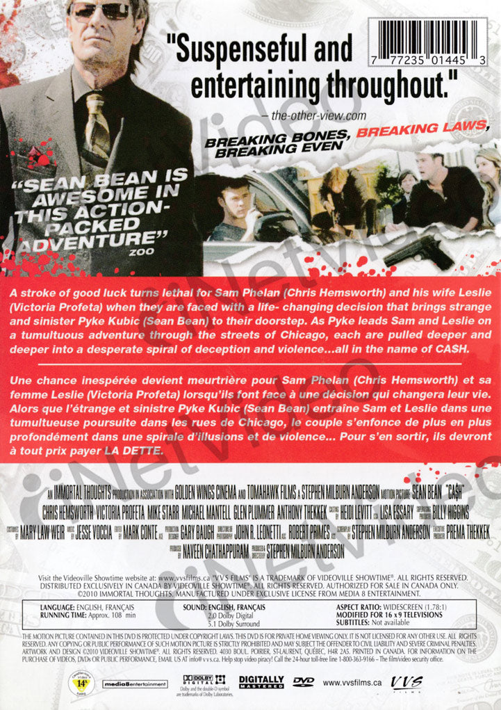 Cash (Sean Bean) (Bilingual) on DVD Movie