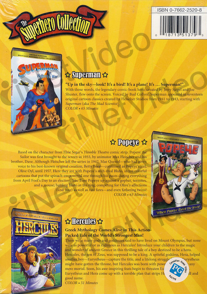 The Superhero Collection - Superman / Popeye / Hercules (Boxset) on DVD ...