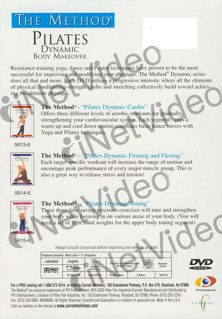 The Method Dynamic - Body Makeover (3 Pack) (Boxset) on DVD Movie