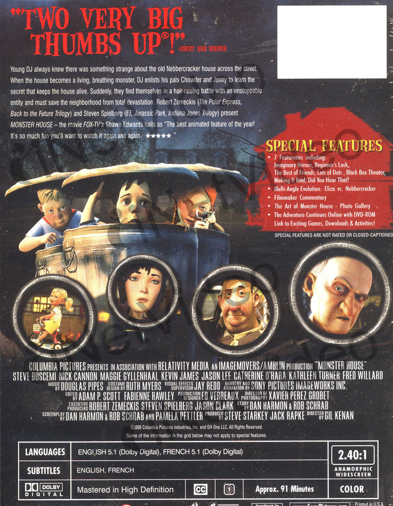 Monster House (Widescreen Edition) (Bilingual) on DVD Movie