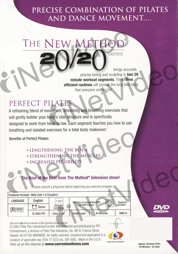 The New Method 20/20 - Perfect Pilates on DVD Movie