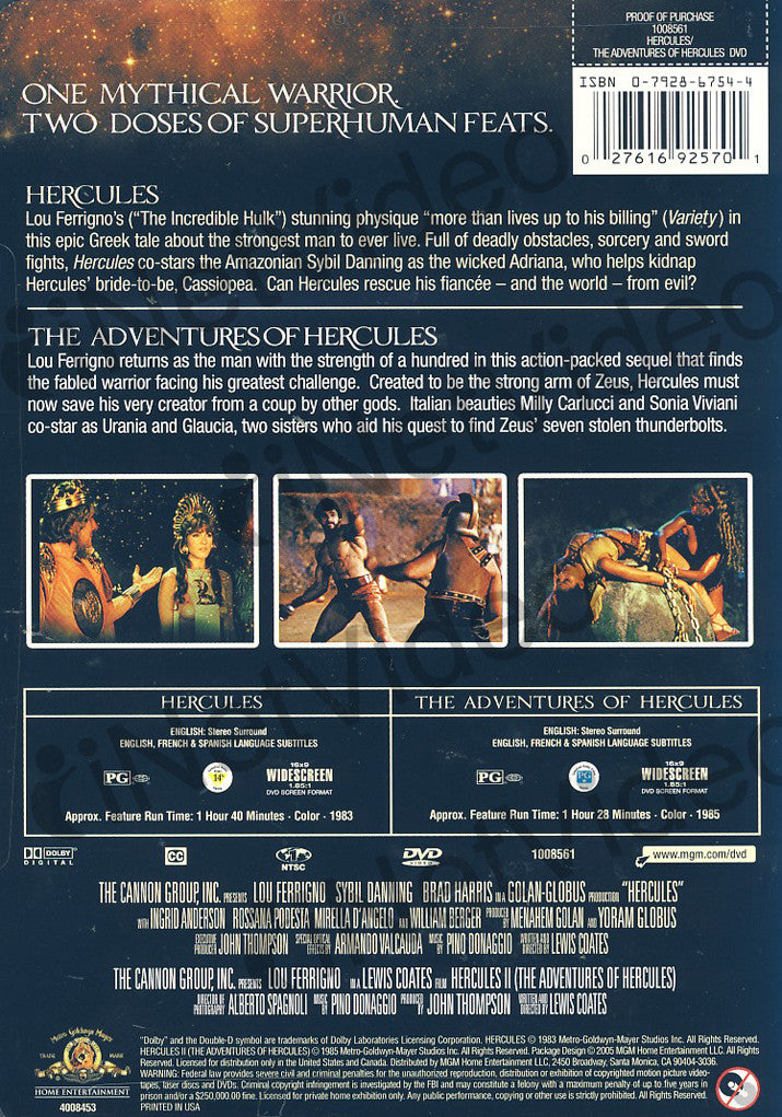 Hercules Blu Ray Cover