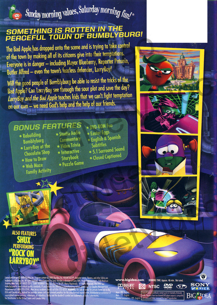 Veggietales Larryboy And The Bad Apple Dvd