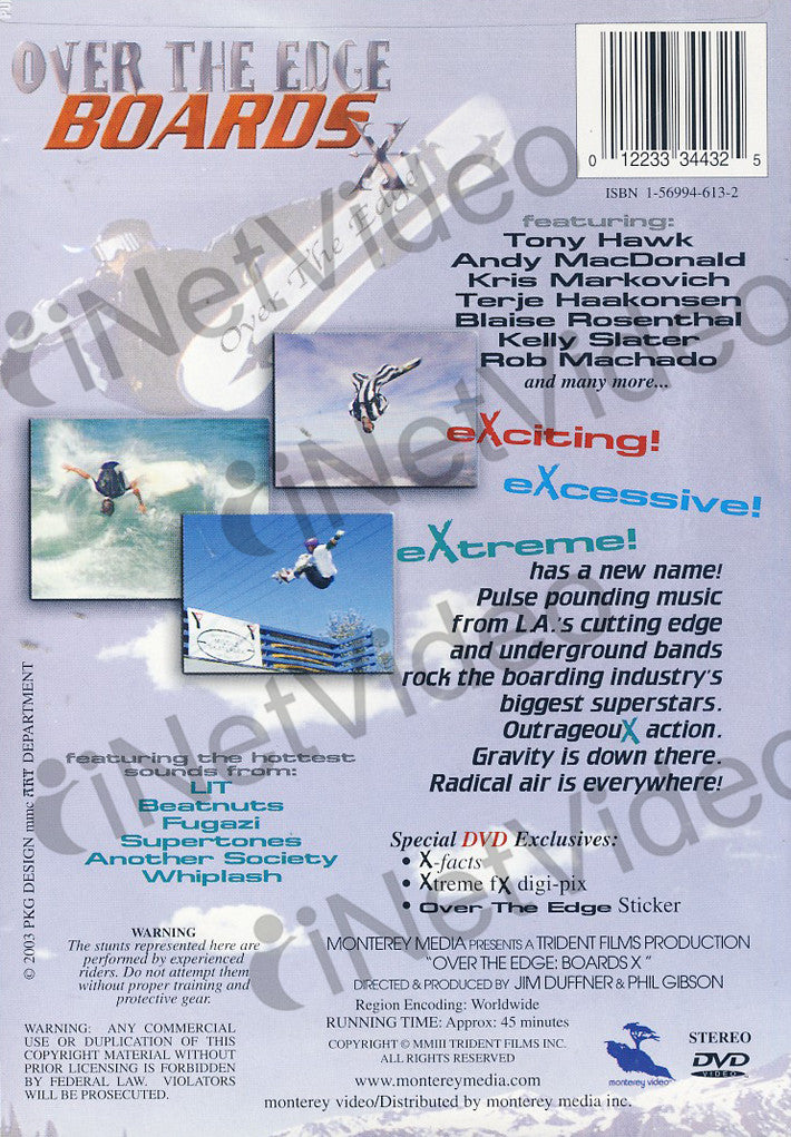Over The Edge BoardsX on DVD Movie