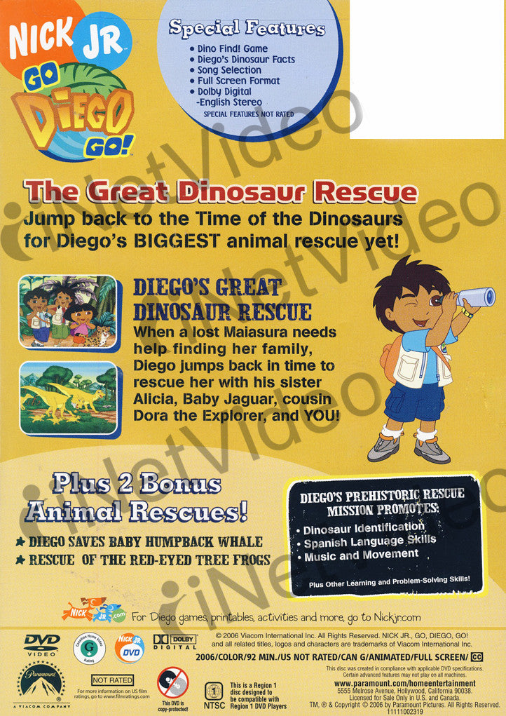 Va Diego Va O Grande Dvd De Resgate De Dinossauros Go Diego Go! The
