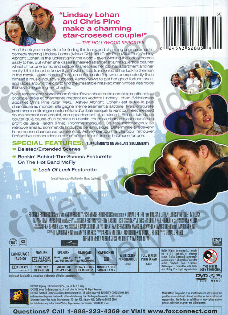 Just My Luck Dvd Cover