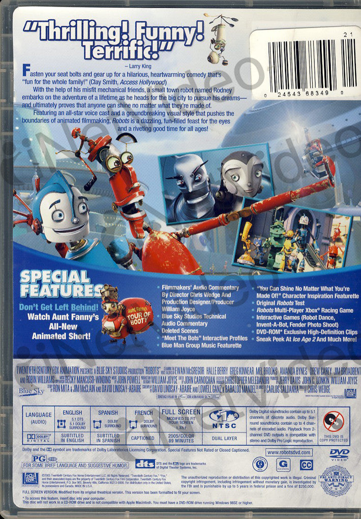 Robots Full Screen Dvd