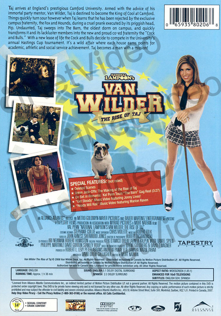National Lampoon's Van Wilder - The Rise of Taj (Unrated) on DVD Movie