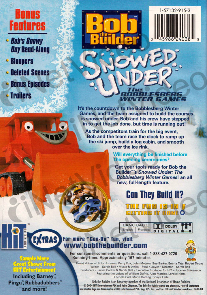 Bob The Builder Snowed Under The Bobblesberg Winter Games Dvd