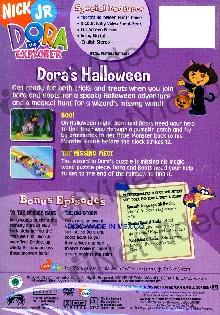 Dora The Explorer Dora S Halloween Vhs at Charli Lillie blog