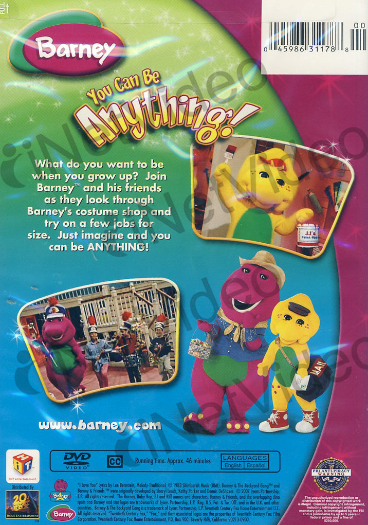 Barney You Can Be Anything Dvd