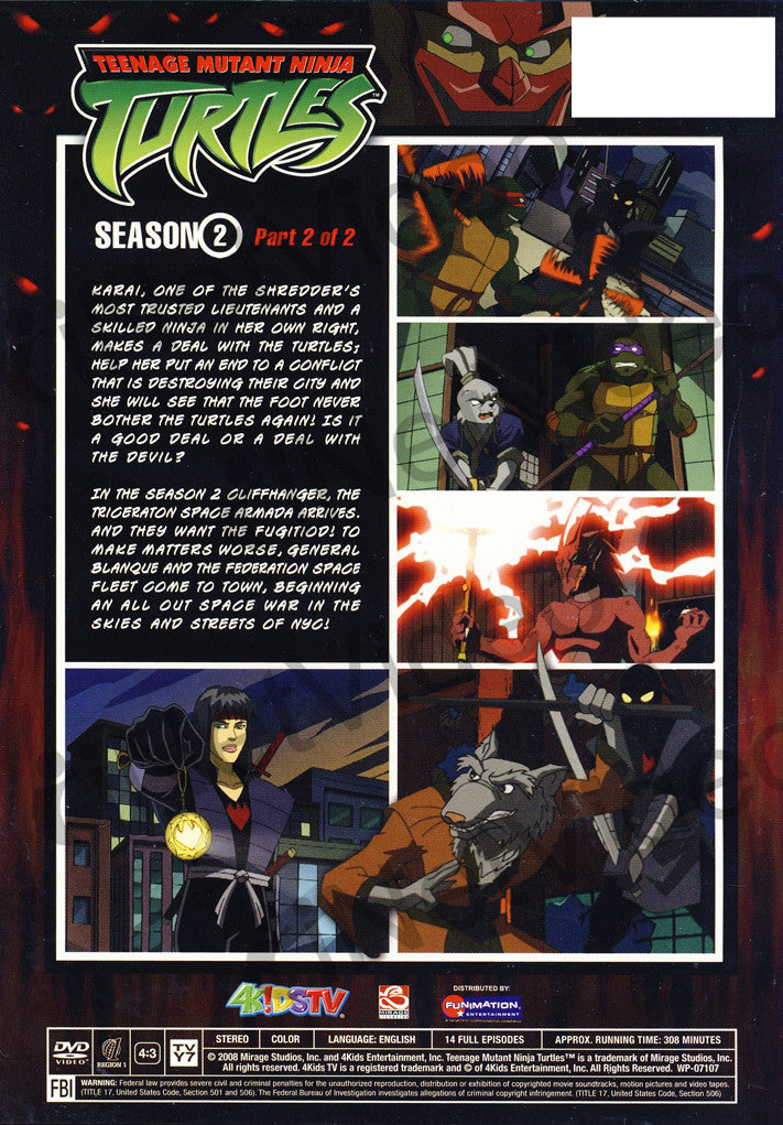 Teenage Mutant Ninja Turtles Season 2 Dvd