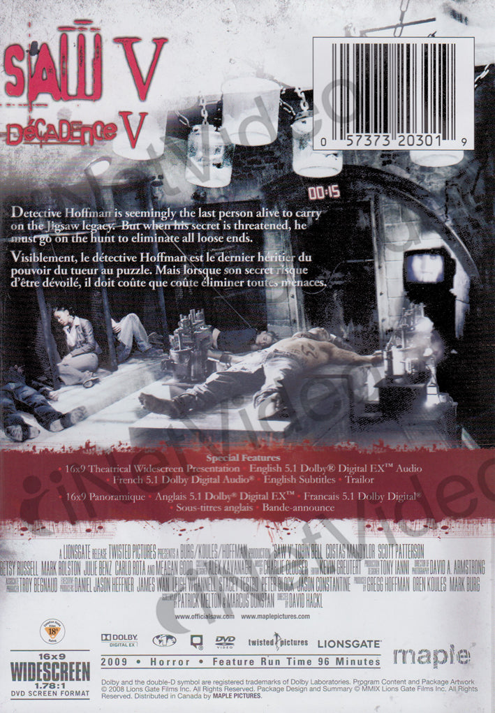 Saw 5 Dvd Cover