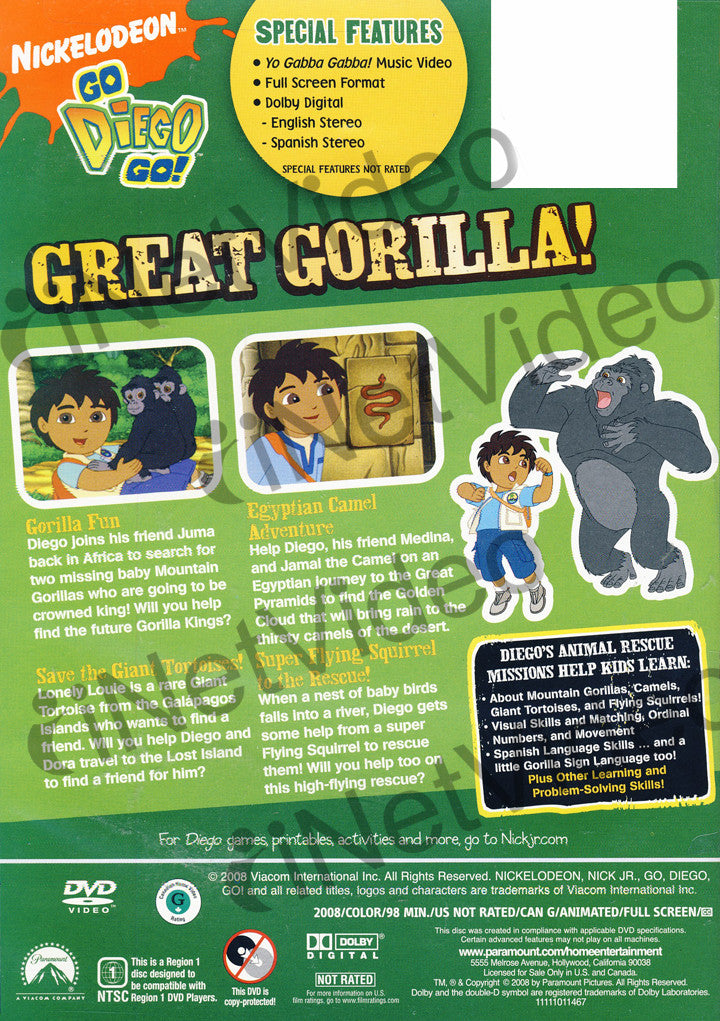 Go Diego Go Great Gorilla