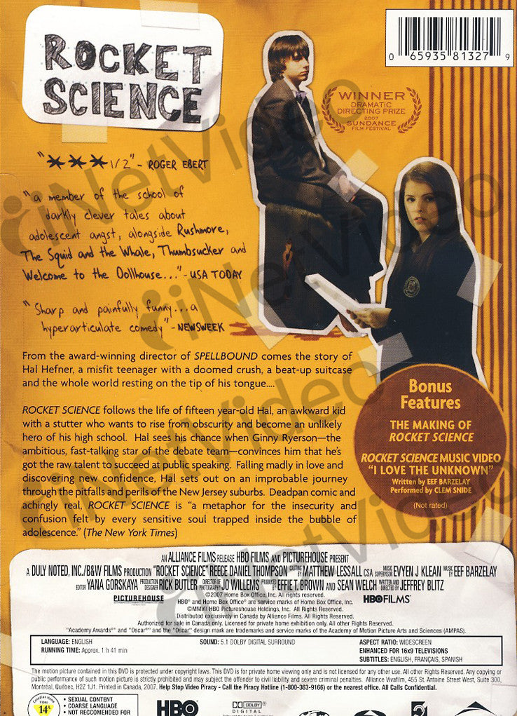 Rocket Science on DVD Movie