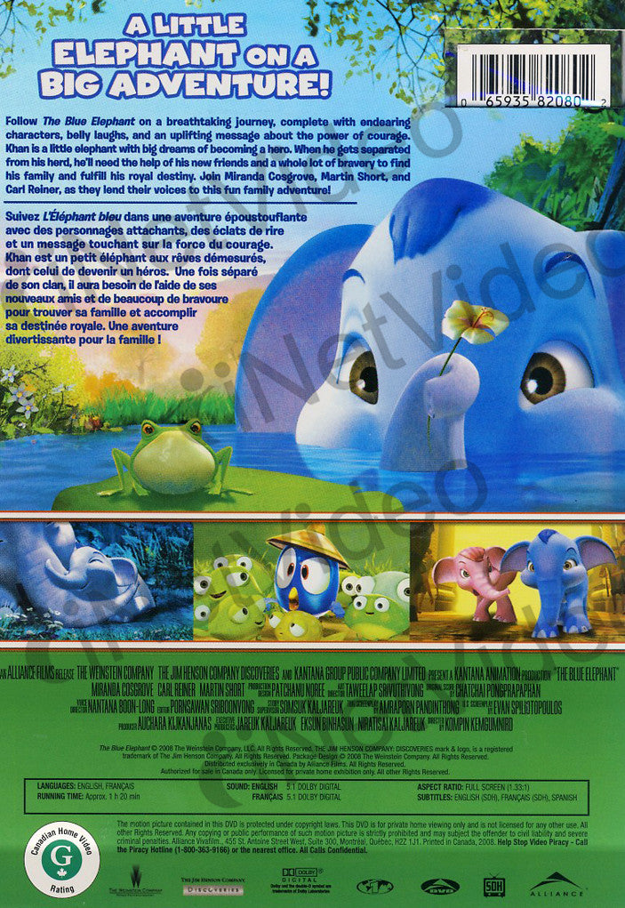 The Blue Elephant (Bilingual) on DVD Movie