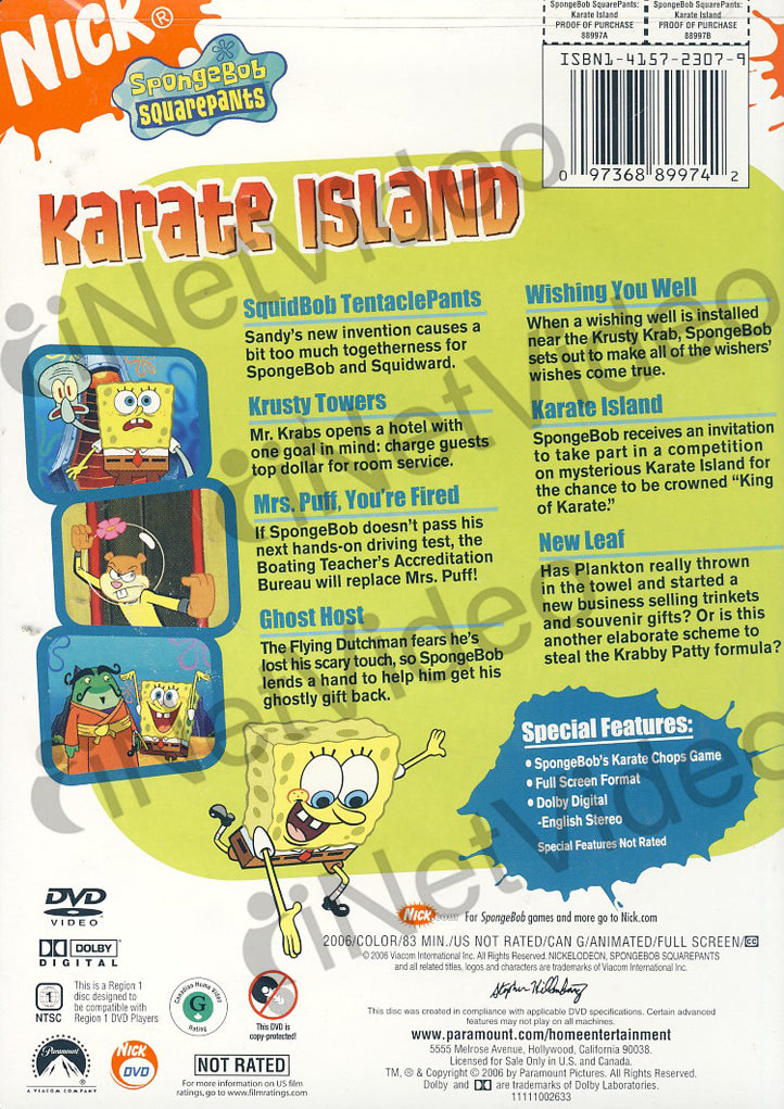 Spongebob Squarepants Karate Island Dvd