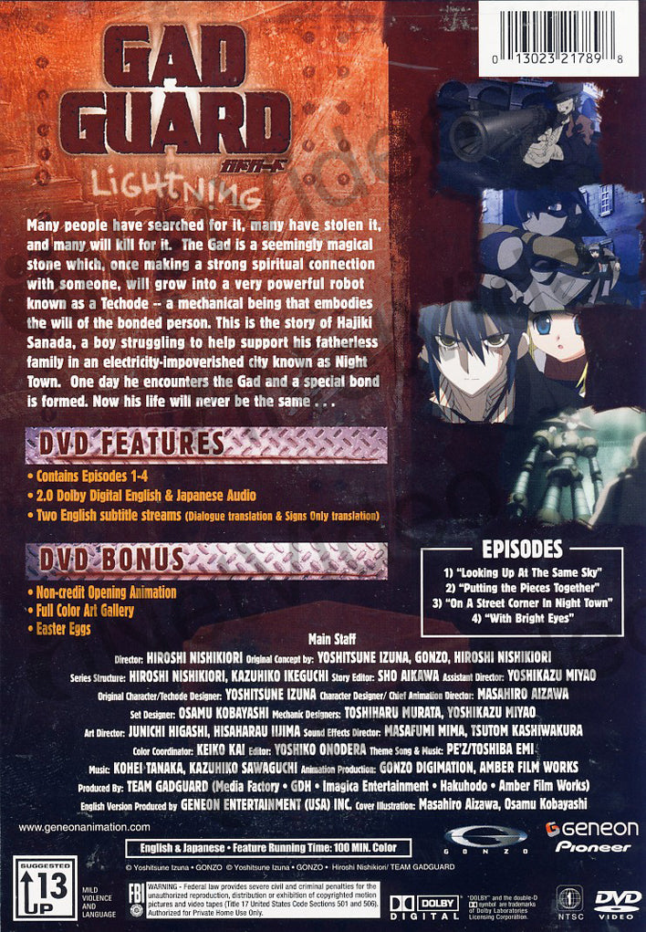 Gad Guard - Lightning (Vol. 1) on DVD Movie