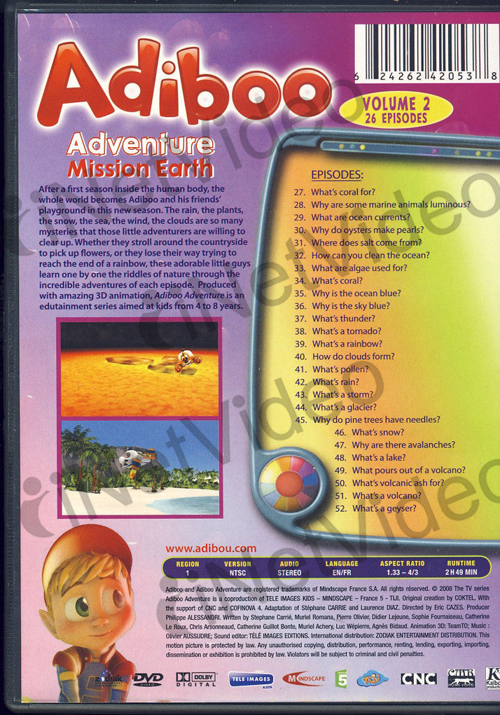 Adiboo - Adventure Mission Earth (Vol - 2) on DVD Movie