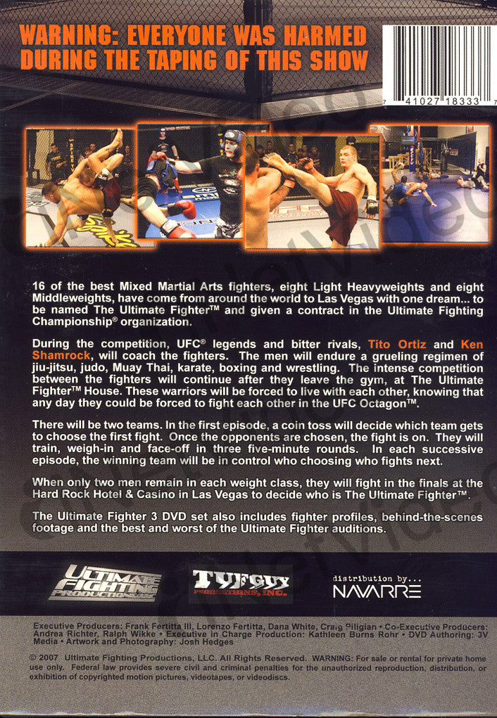 The Ultimate Fighter - 3 - The Ultimate Grudge (Boxset) on DVD Movie