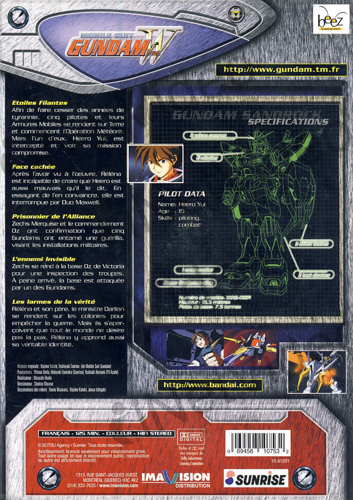Mobile Suit Gundam Wing - Operation 1 (French Version) on DVD Movie