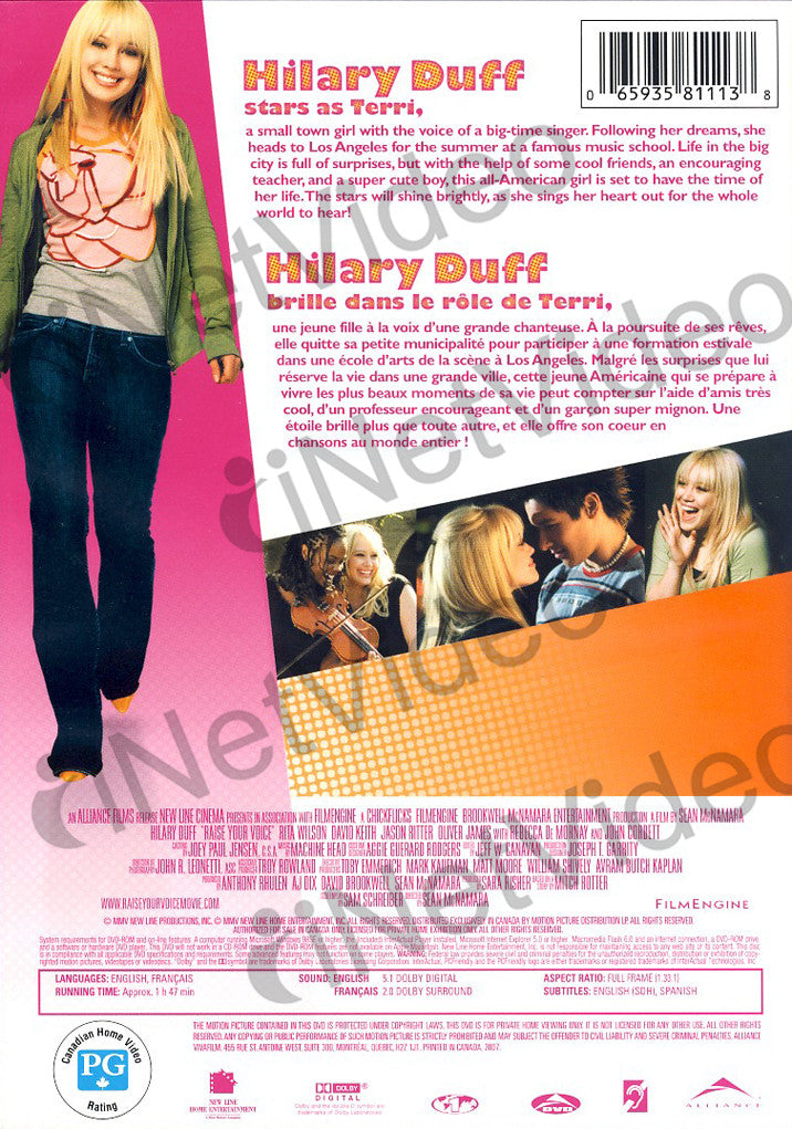 Raise Your Voice (Fullscreen) (Bilingual) on DVD Movie