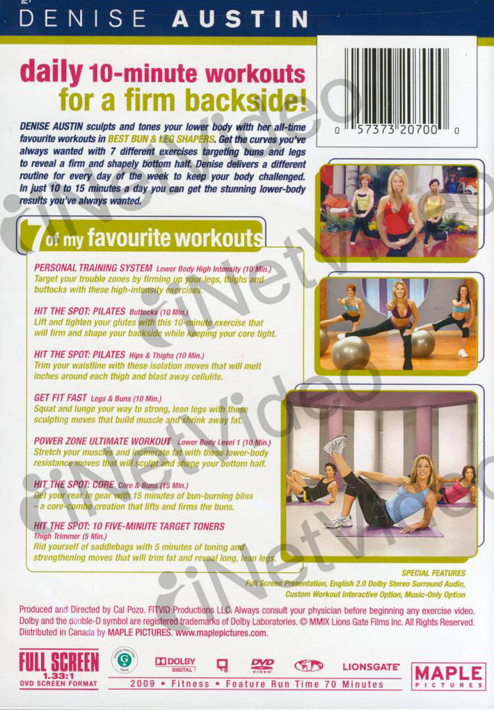 Denise Austin - Best Bun And Leg Shapers on DVD Movie