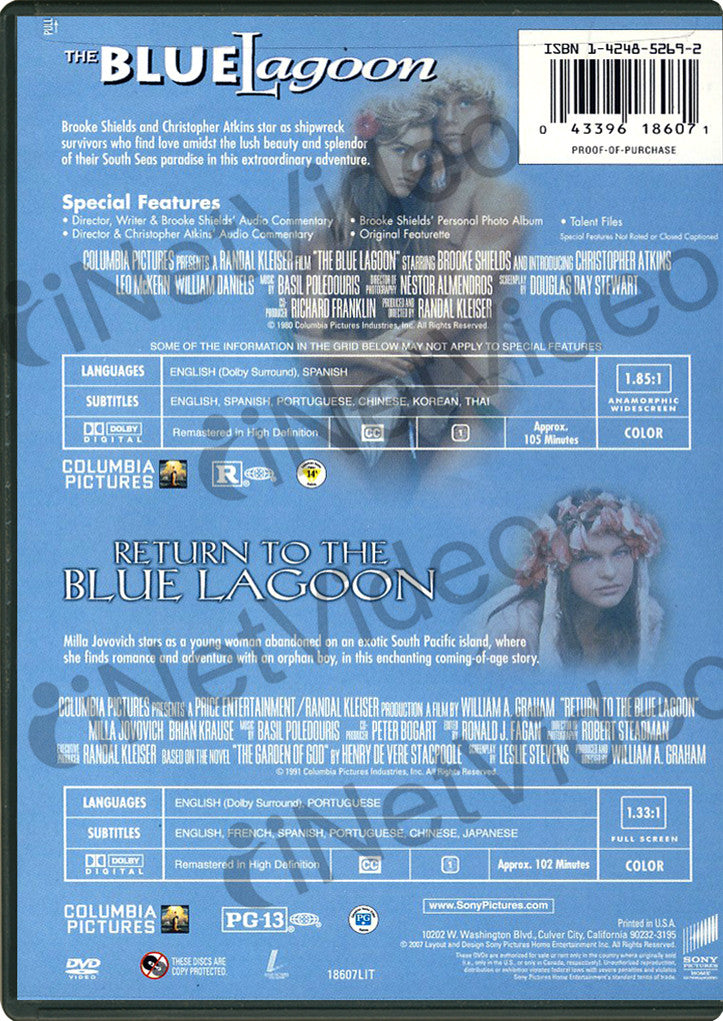 Return To The Blue Lagoon Dvd Cover