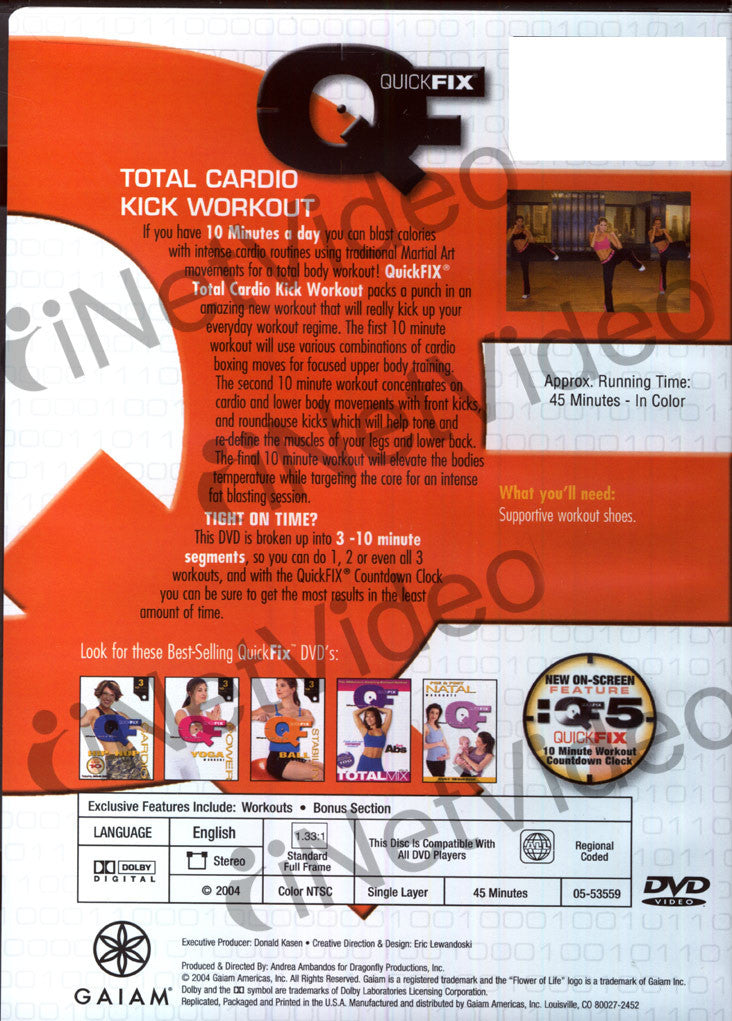 Quick Fix - Total Cardio Kick on DVD Movie