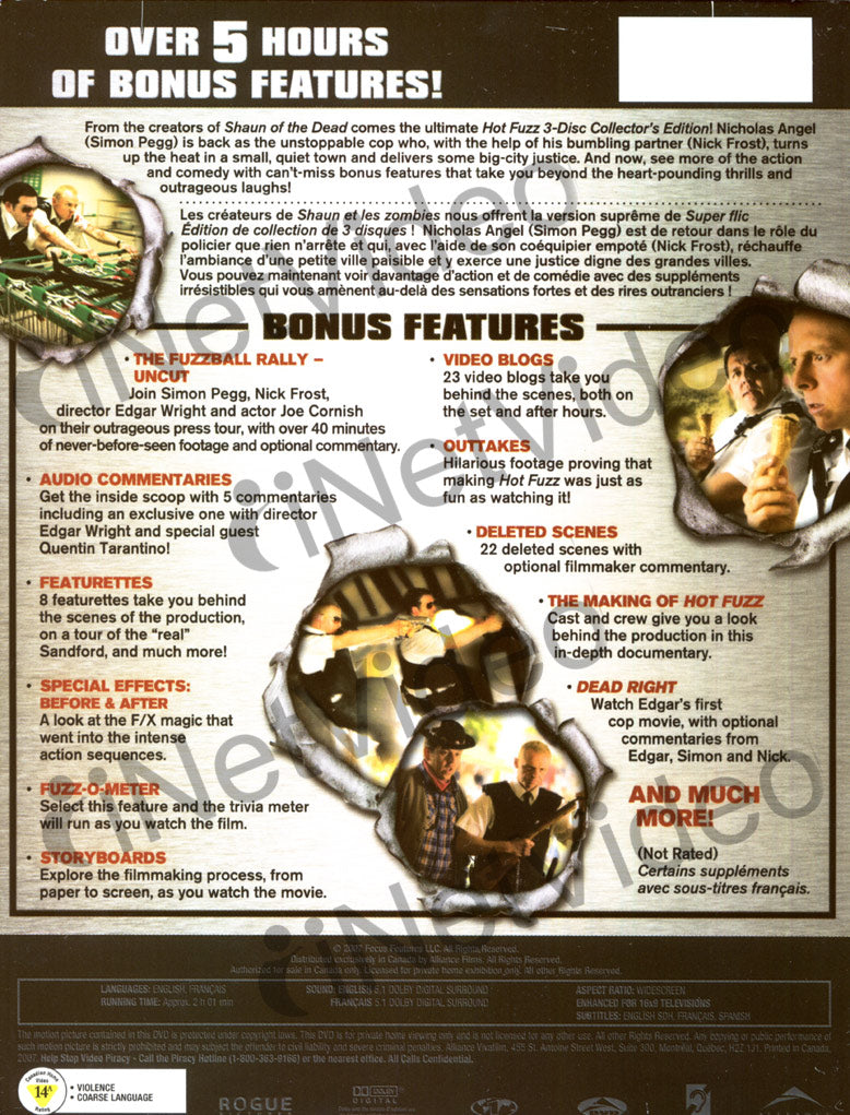 Hot Fuzz (3-Disc Collector s Edition) (Boxset) (Bilingual) on DVD Movie