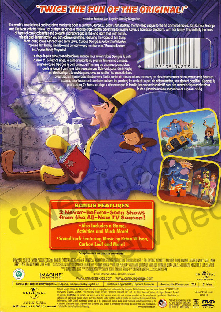 Curious George 2 Dvd