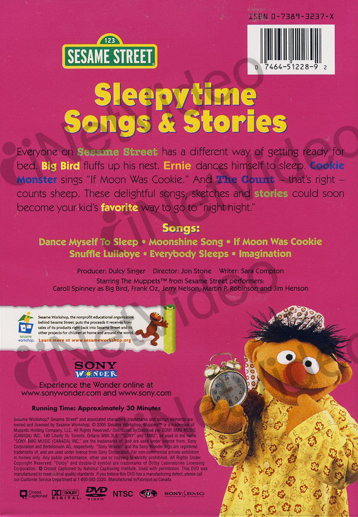 Sesame Street Bedtime Stories And Songs