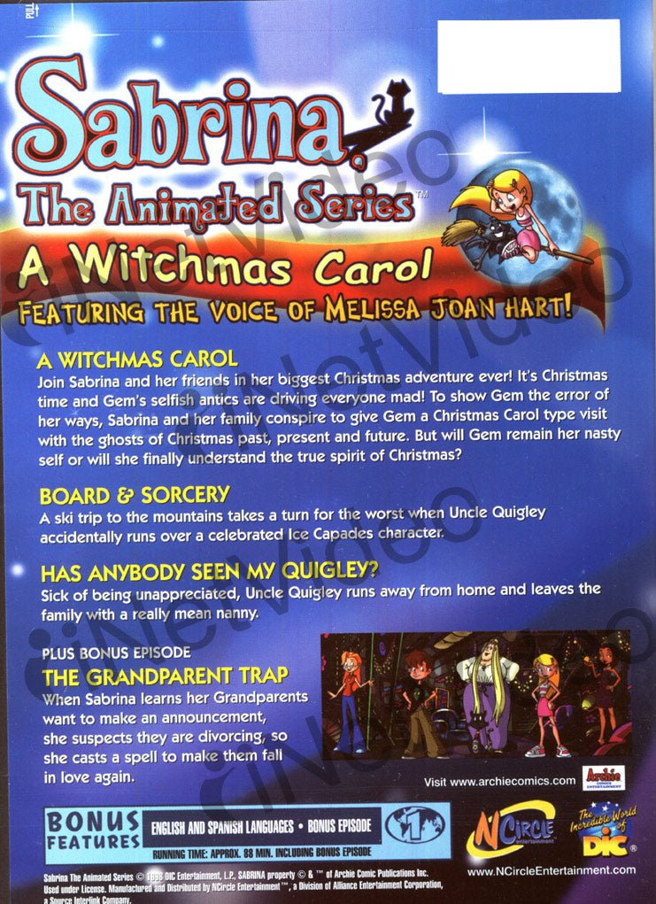 Sabrina the Animated Series - A Witchmas Carol on DVD Movie