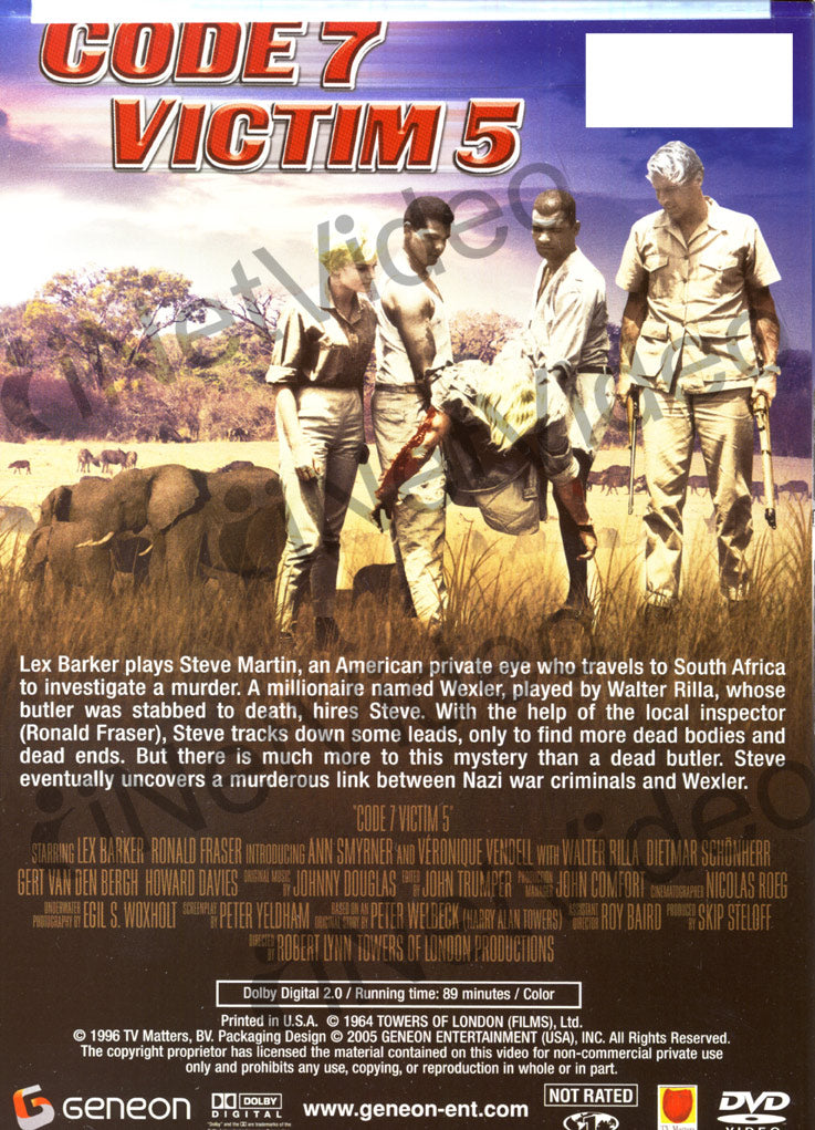 Code 7 Victime 5 (Cinema Deluxe) on DVD Movie
