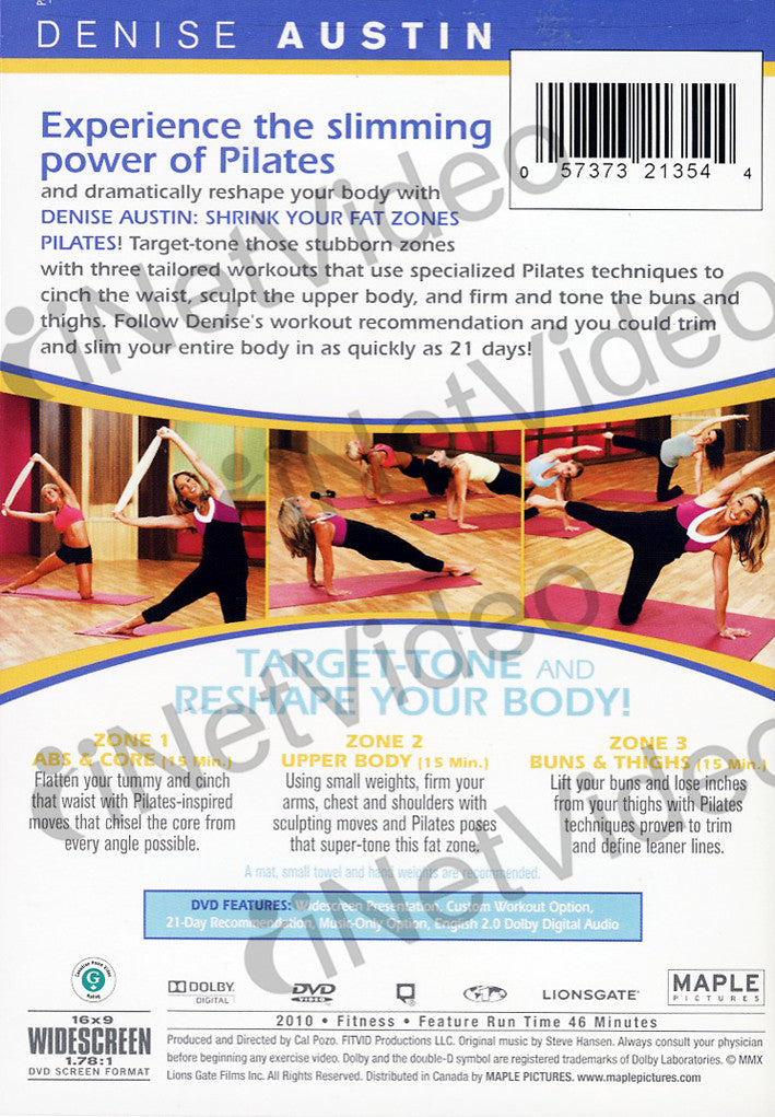 Denise Austin Pilates Mat Workout Dvd | EOUA Blog