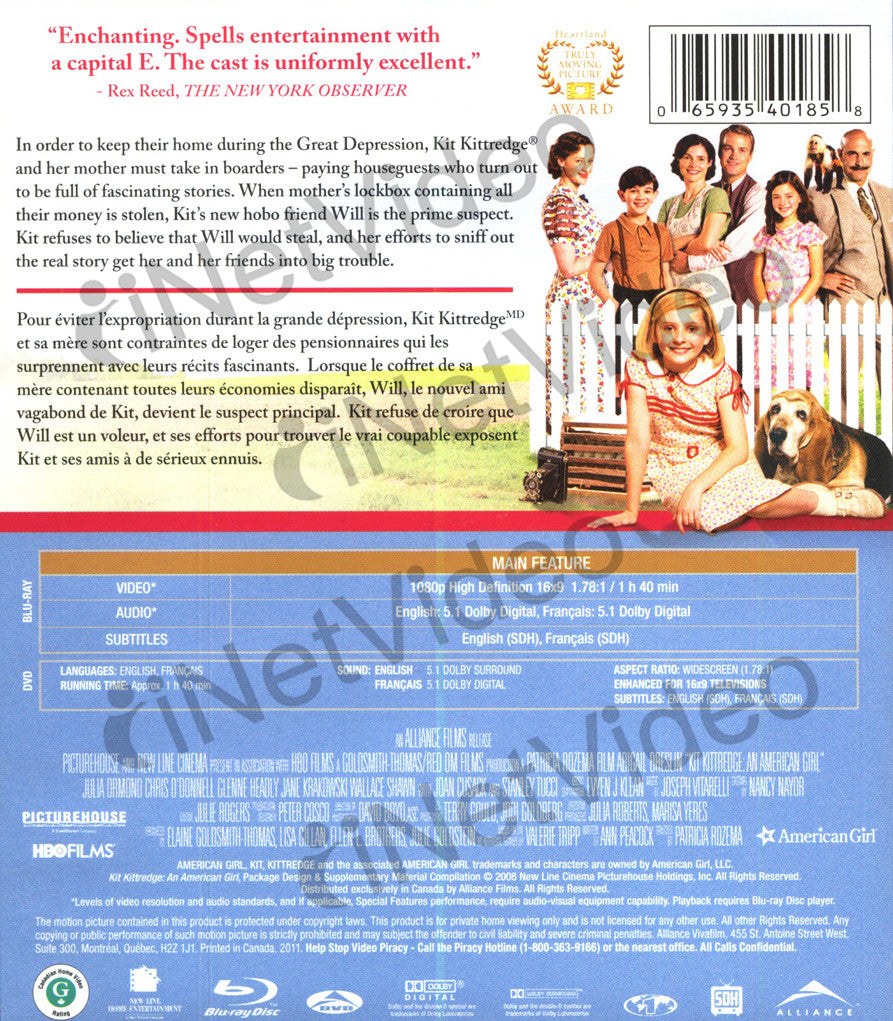 Kit Kittredge An American Girl Dvd