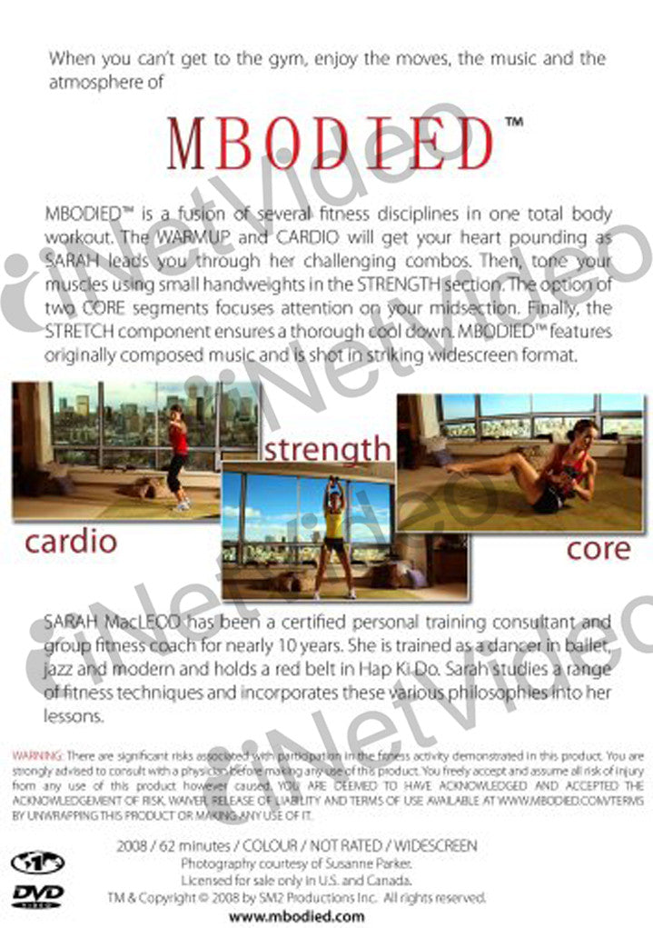 Mbodied (Featuring Sarah MacLeod) on DVD Movie