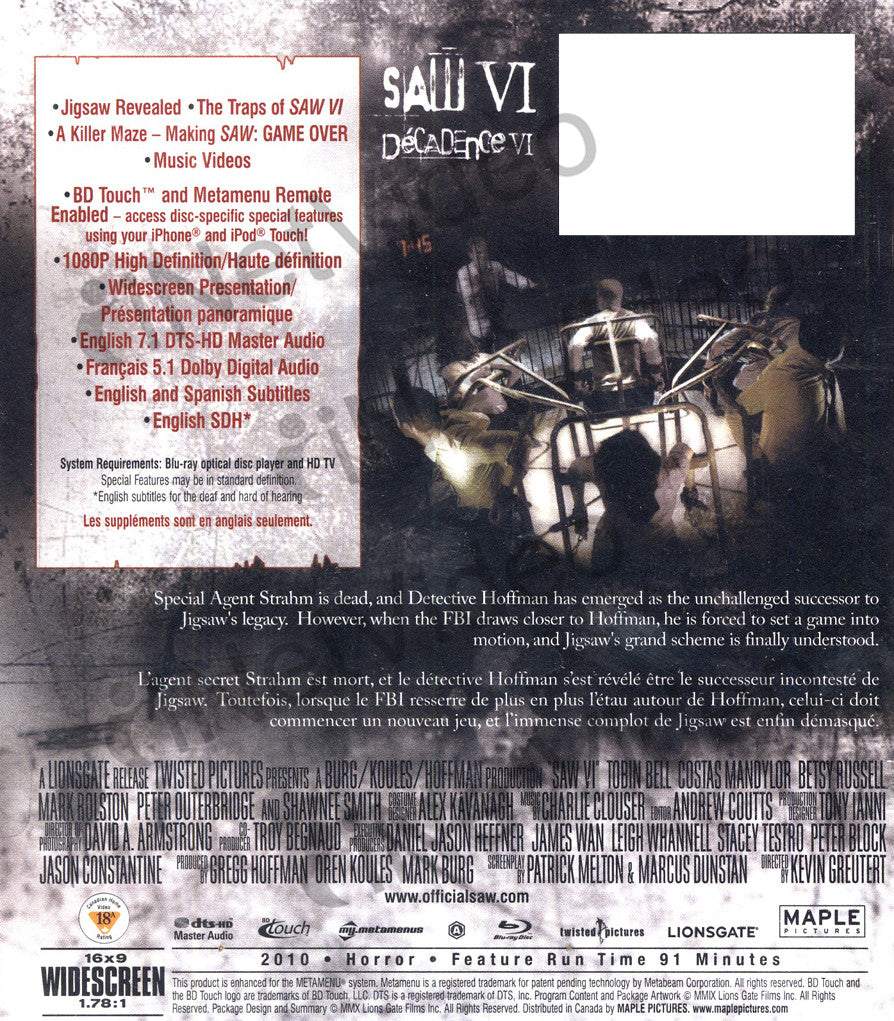 Saw 6 Dvd Cover