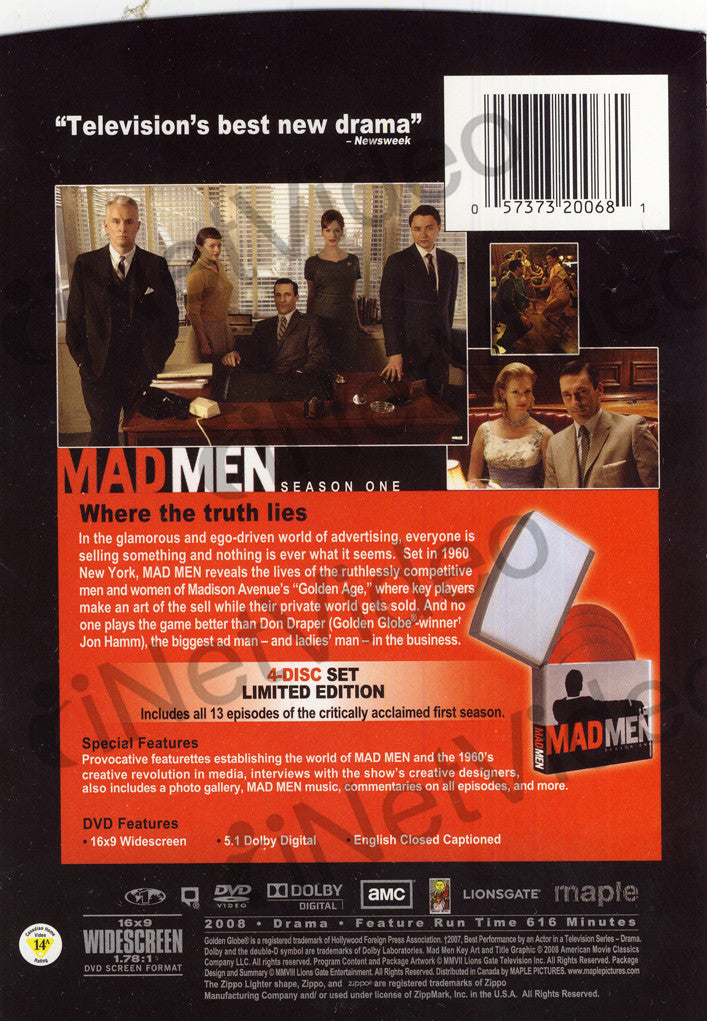 Mad Men Season 1 Dvd