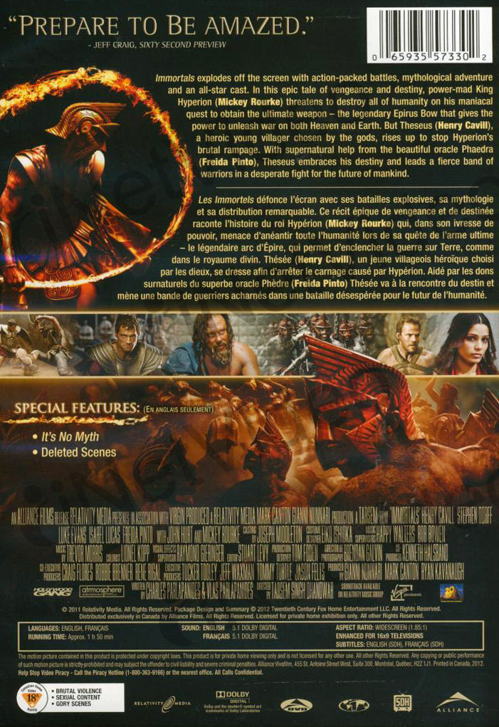 Immortals Dvd Cover