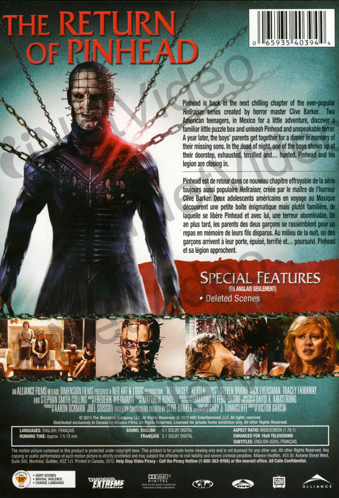 Hellraiser Revelations Dvd