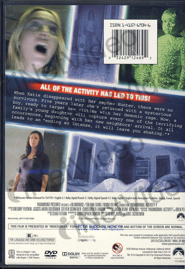 Paranormal Activity 4 Cover