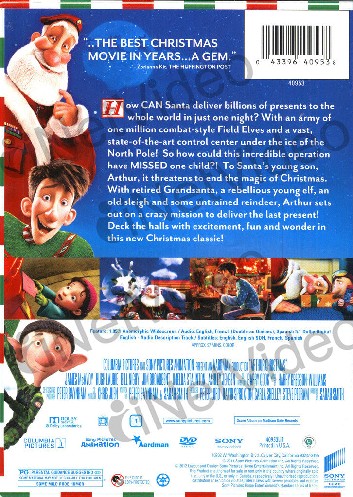 Arthur Christmas Cover
