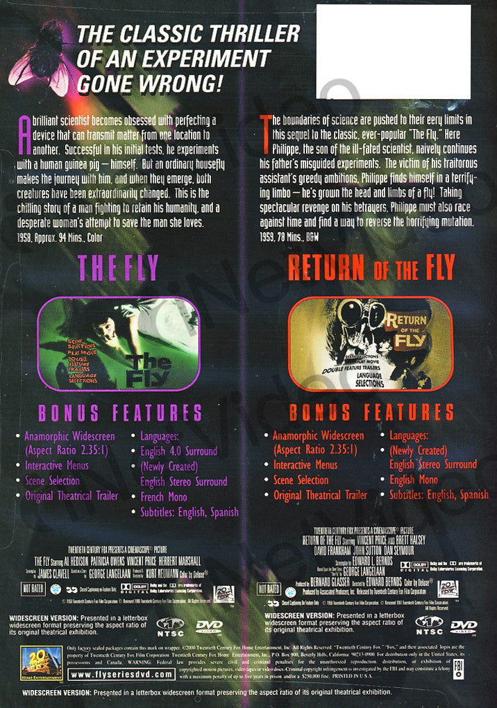 The Fly 1958 Dvd