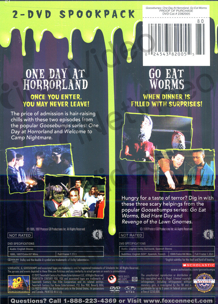 Goosebumps Go Eat Worms Dvd