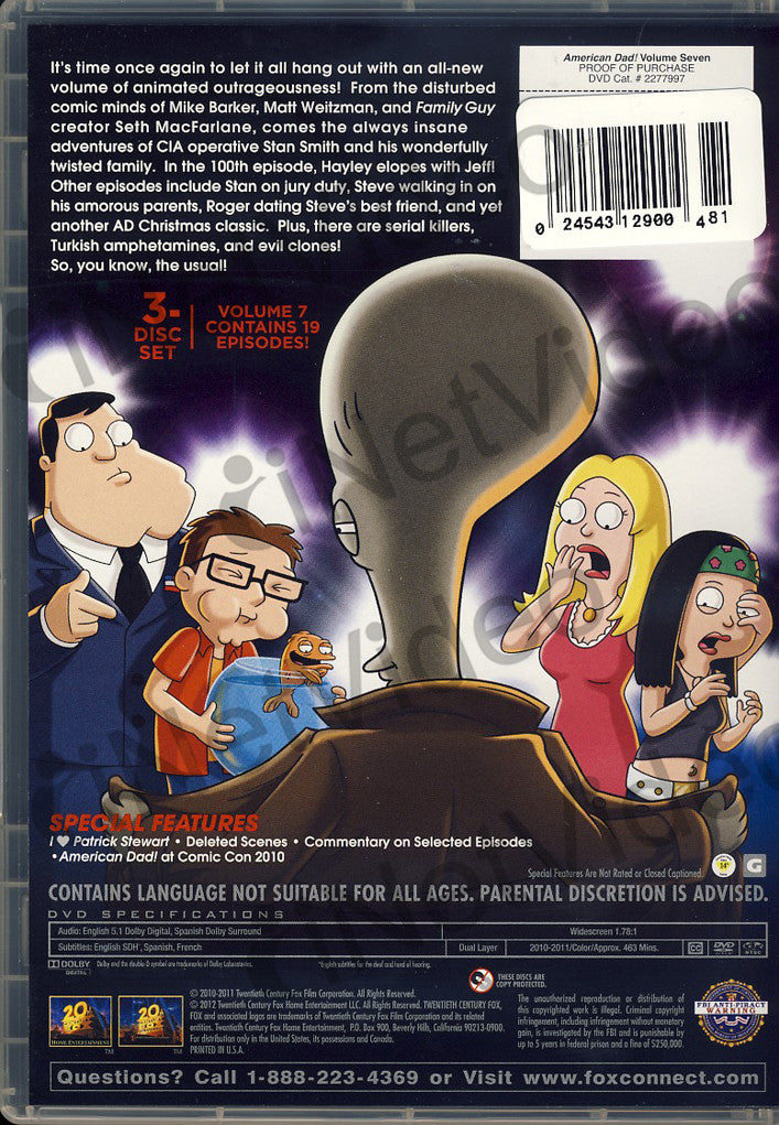 American Dad! - Volume 7 on DVD Movie