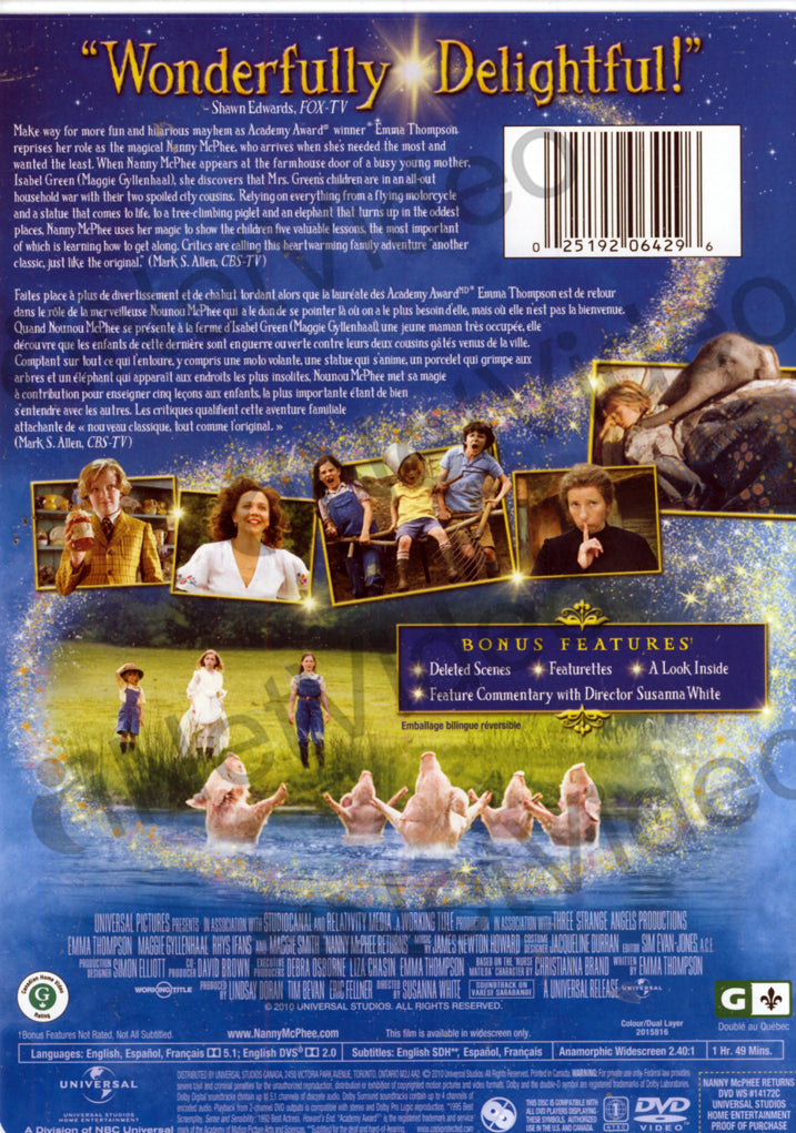 Nanny Mcphee Returns Dvd