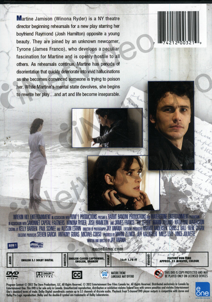 The Letter (James Franco) on DVD Movie
